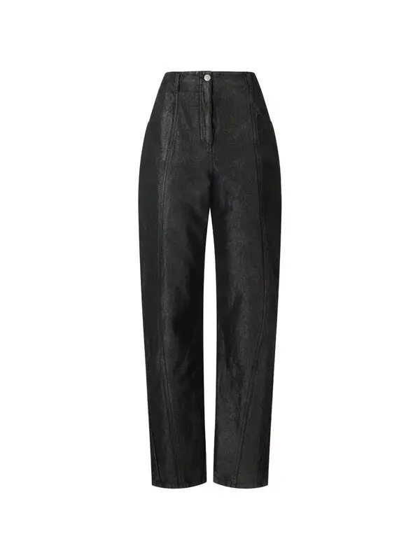 Alberta Ferretti High-waisted Straight-leg Trousers - Black