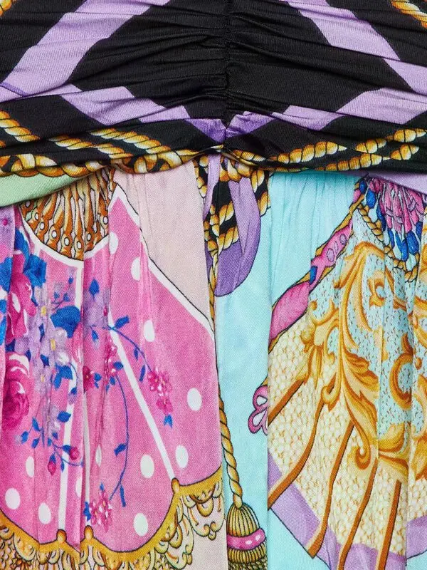 Versace Ventagli Print Flared Mini Skirt