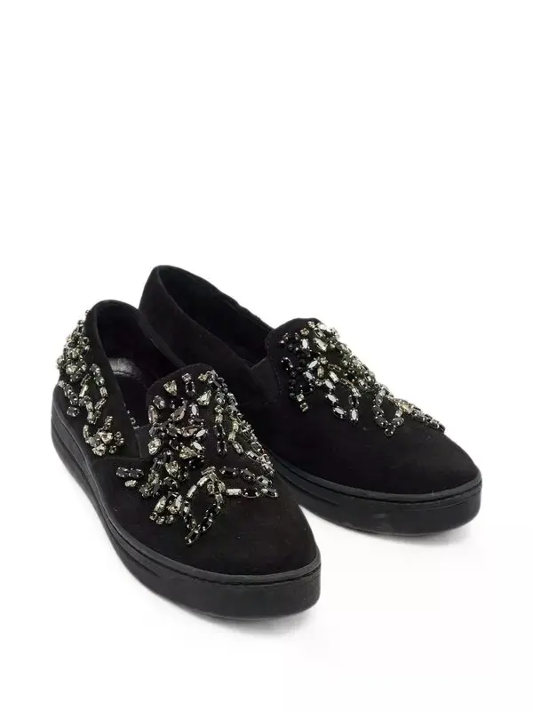 Prada Crystal-embellished Slip-on Sneakers
