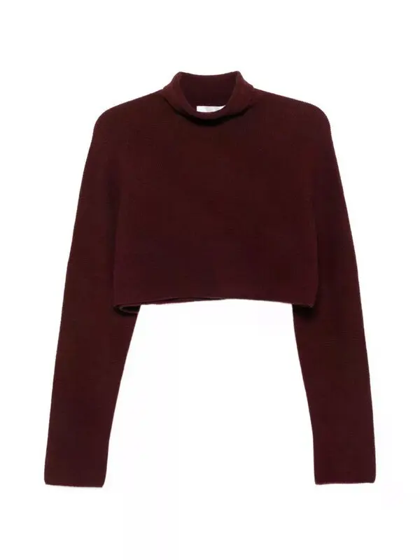 Christian Wijnants Mock Neck Cropped Sweater