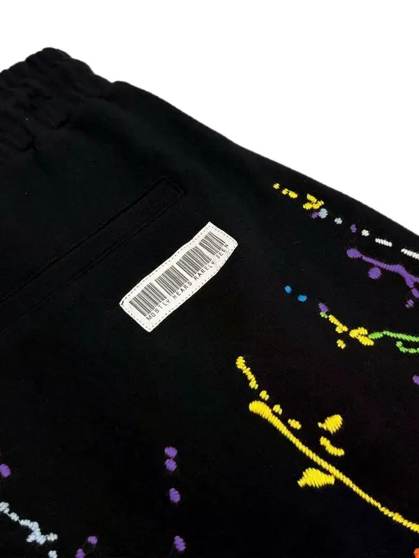 MOSTLY HEARD RARELY SEEN Paint-embroidered Drop-crotch Shorts
