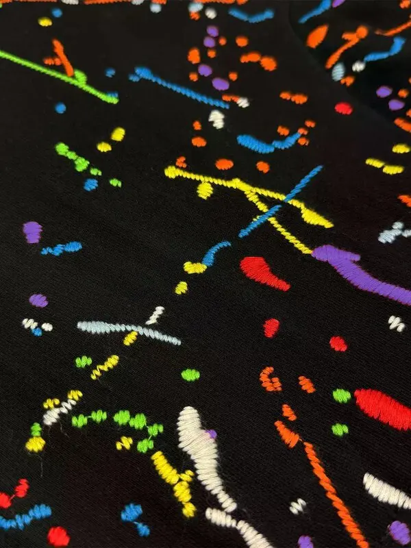 MOSTLY HEARD RARELY SEEN Paint-embroidered Drop-crotch Shorts