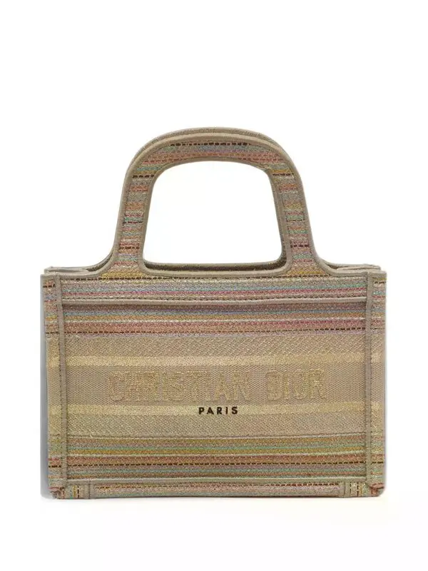 Dior 2021 Mini Book Embroidered Tote Bag