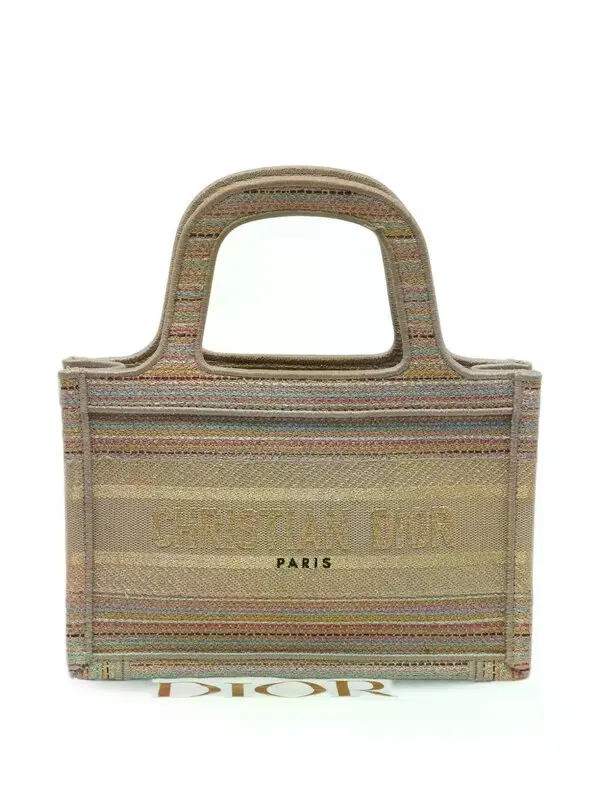 Dior 2021 Mini Book Embroidered Tote Bag