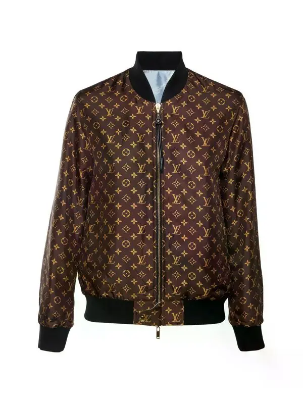 LOUIS VUITTON Monogram-print Reversible Bomber Jacket