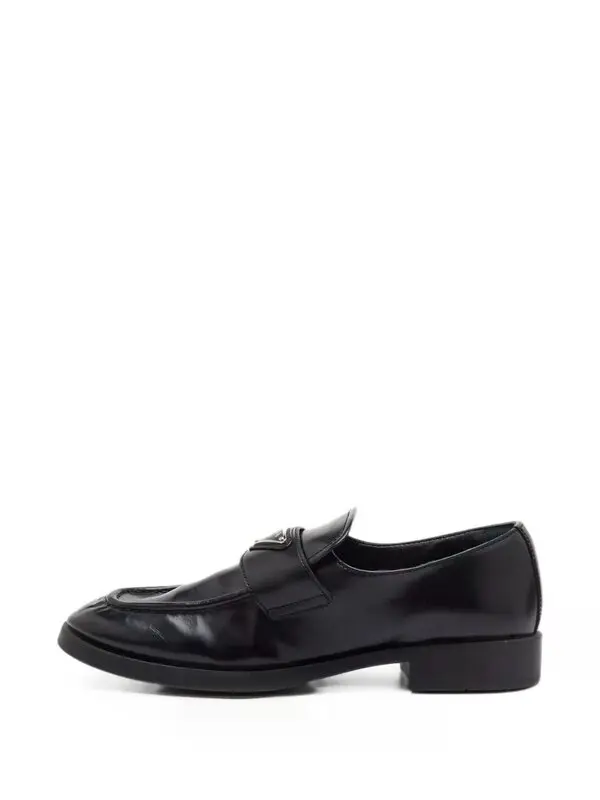 Prada Triangle Logo Plaque Loafers