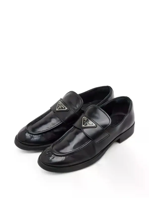 Prada Triangle Logo Plaque Loafers