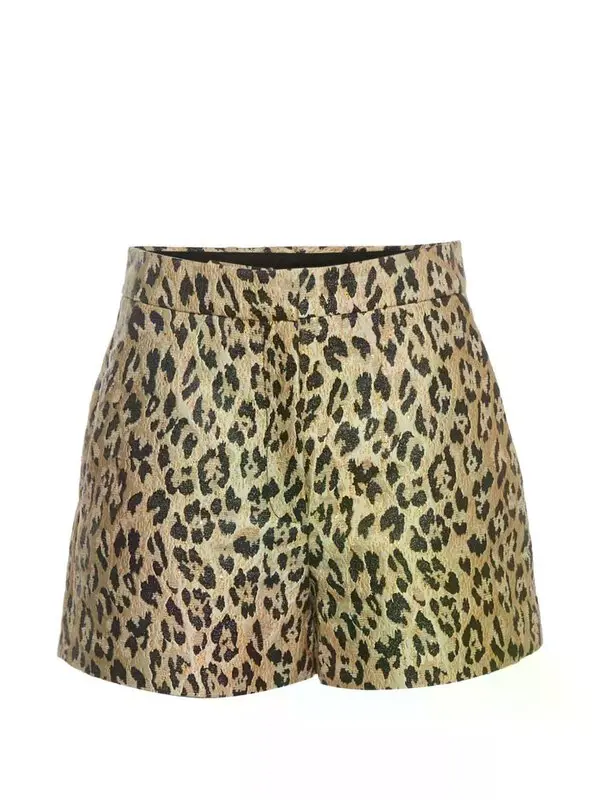 Valentino Garavani Leopard-print Jacquard Shorts - Neutrals