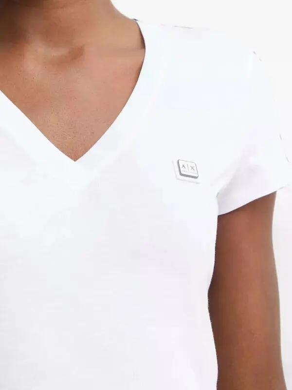 Armani Exchange V-neck T-shirt With Logo Detail