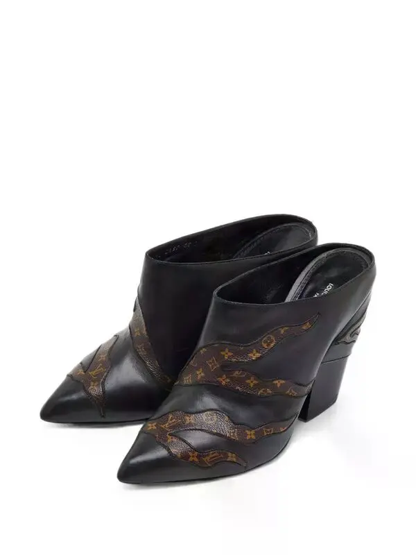 LOUIS VUITTON Monogram Canvas Pointed-toe Mules