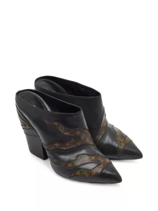 LOUIS VUITTON Monogram Canvas Pointed-toe Mules