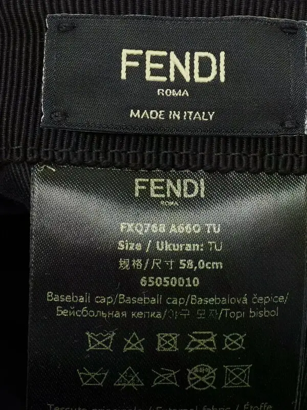 Fendi Zucca Pattern Baseball Cap