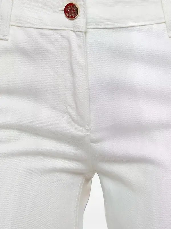 Roberto Cavalli Logo-plaque Straight-leg Jeans
