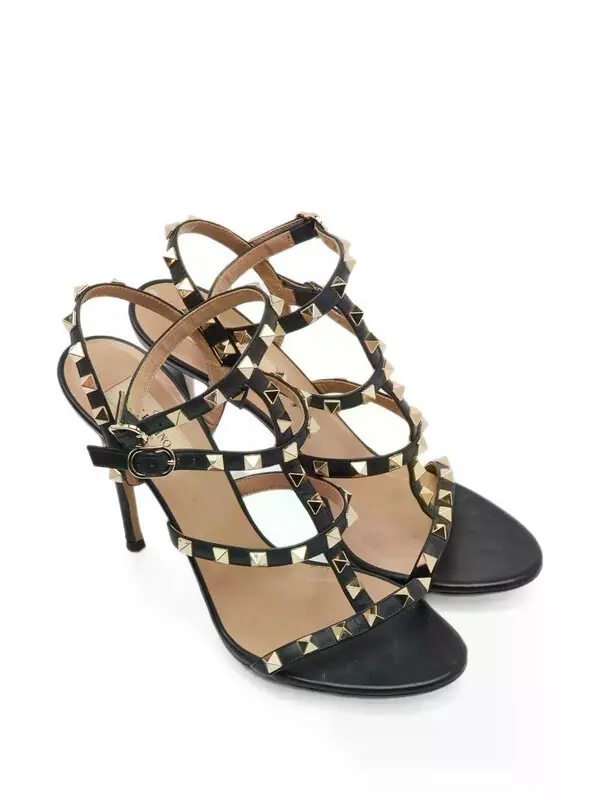 Valentino Garavani Leather Rockstud Stiletto Heeled Sandals