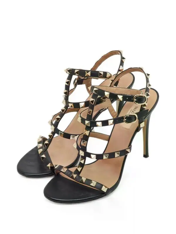 Valentino Garavani Leather Rockstud Stiletto Heeled Sandals