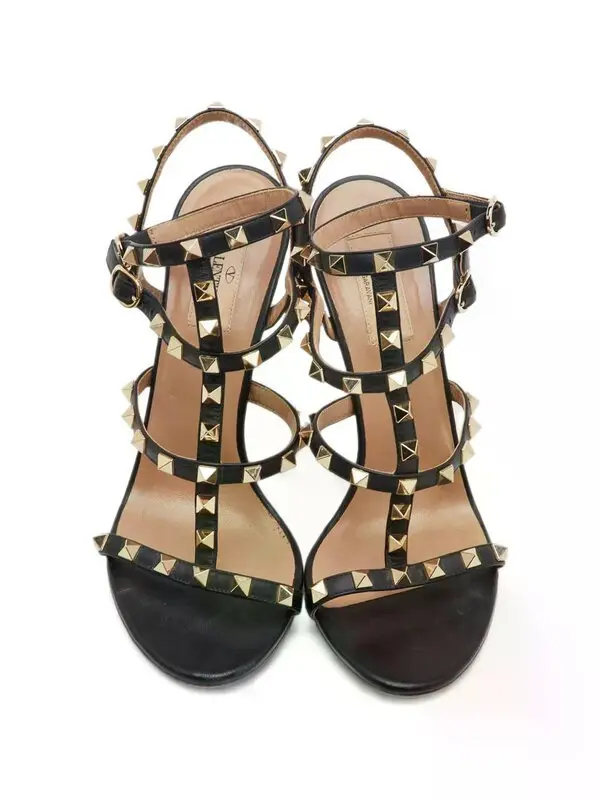 Valentino Garavani Leather Rockstud Stiletto Heeled Sandals
