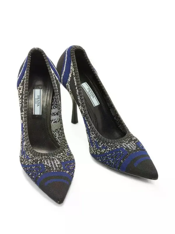 Prada Pointed-toe Knit Pumps