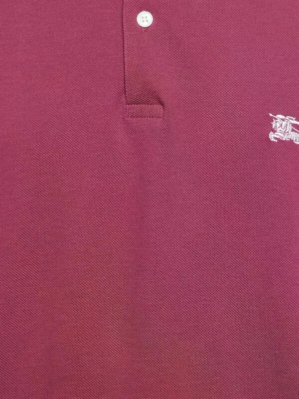Burberry Embroidered-logo Piqué Polo Shirt