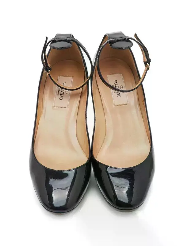 Valentino Garavani Patent Leather Ankle Strap Pumps