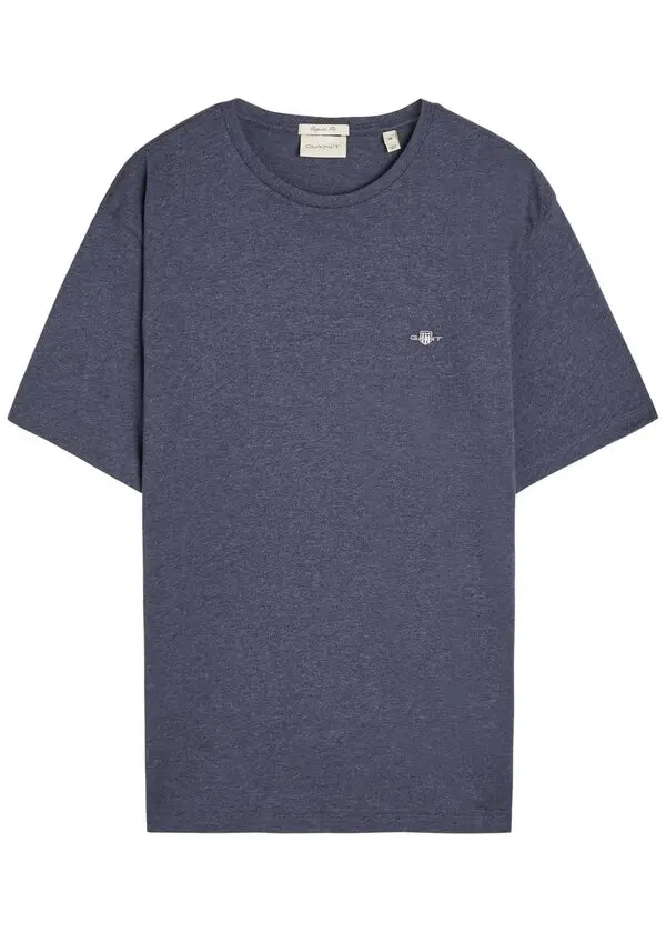 Gant Logo-embroidered Cotton T-shirt