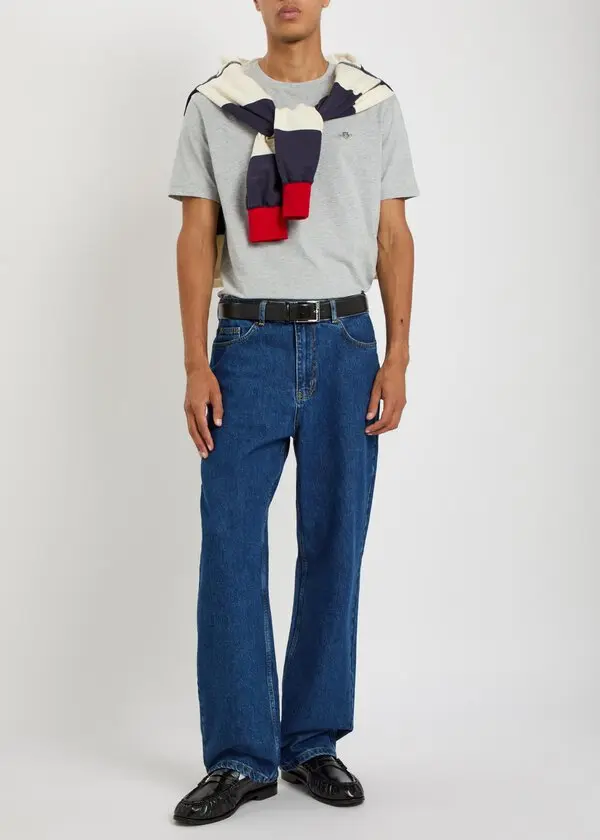 Gant Logo-embroidered Cotton T-shirt