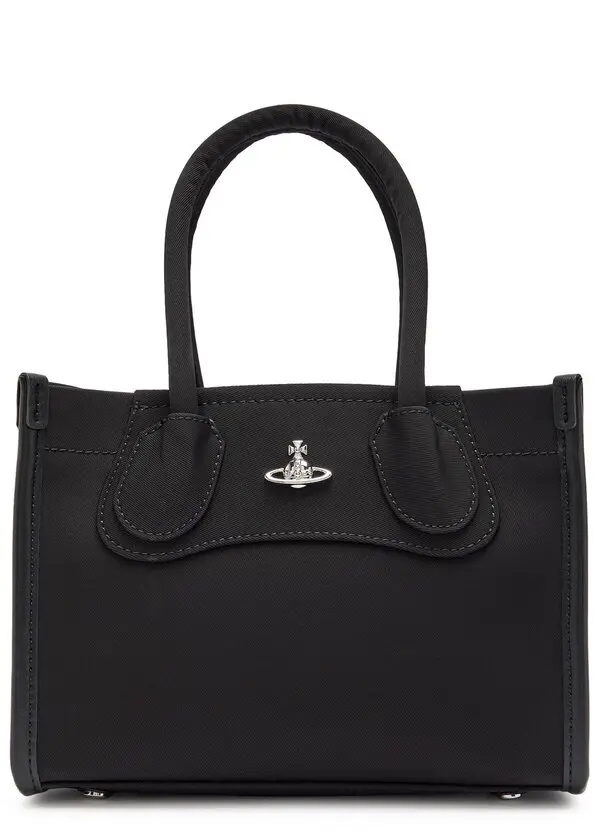 VIVIENNE WESTWOOD Troy Small Twill Tote Bag - Black