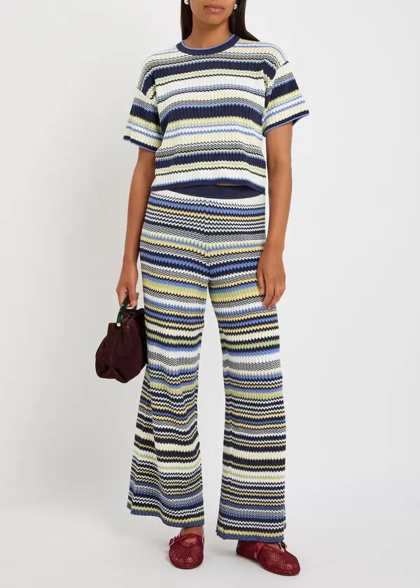 Simkhai Tenley Chevron Knit T-shirt
