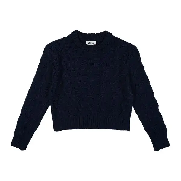 GIGI KNITWEAR Bubble Sweater In Navy