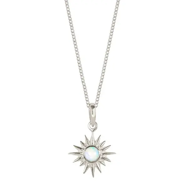 CHARLOTTE'S WEB JEWELLERY Solar Eclipse Sterling Necklace Opal - Silver