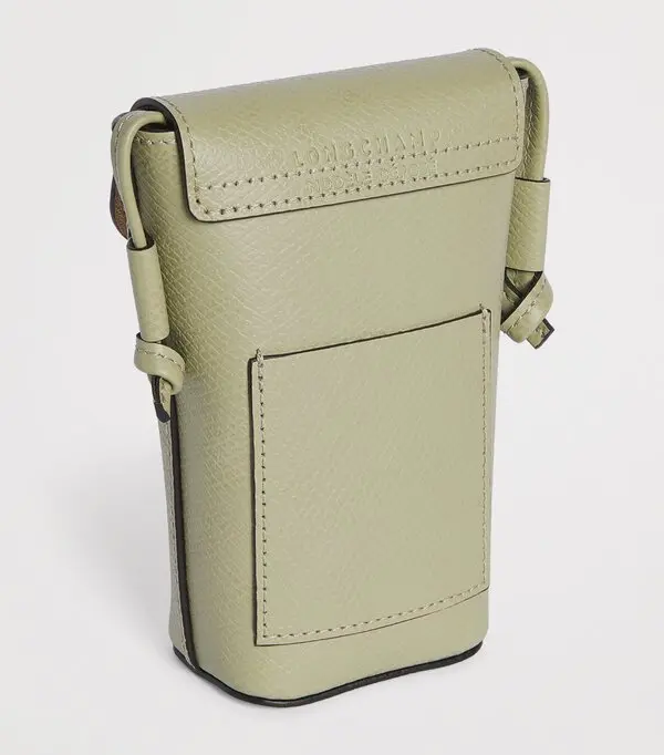 Longchamp Leather Épure Phone Case With Strap