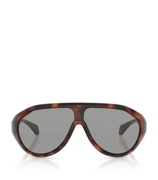 Moncler Tortoiseshell Aviator Sunglasses - Brown