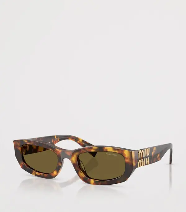 Miu Miu Tortoiseshell Rectangle Sunglasses