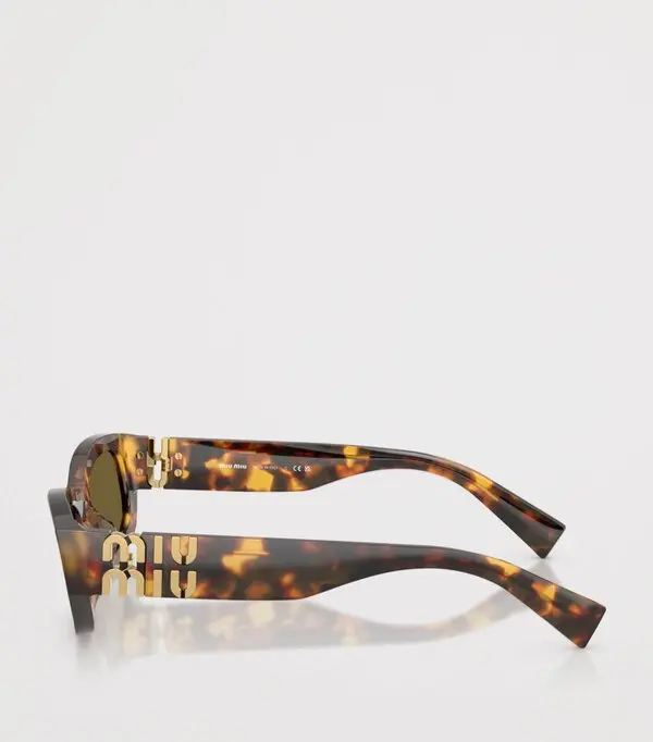 Miu Miu Tortoiseshell Rectangle Sunglasses