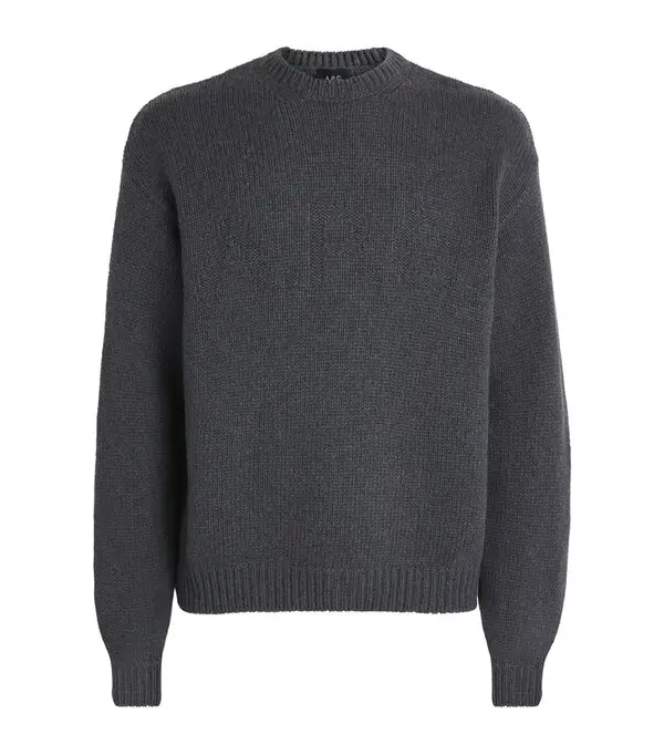 A.p.c. Wool Logo George Sweater - Black