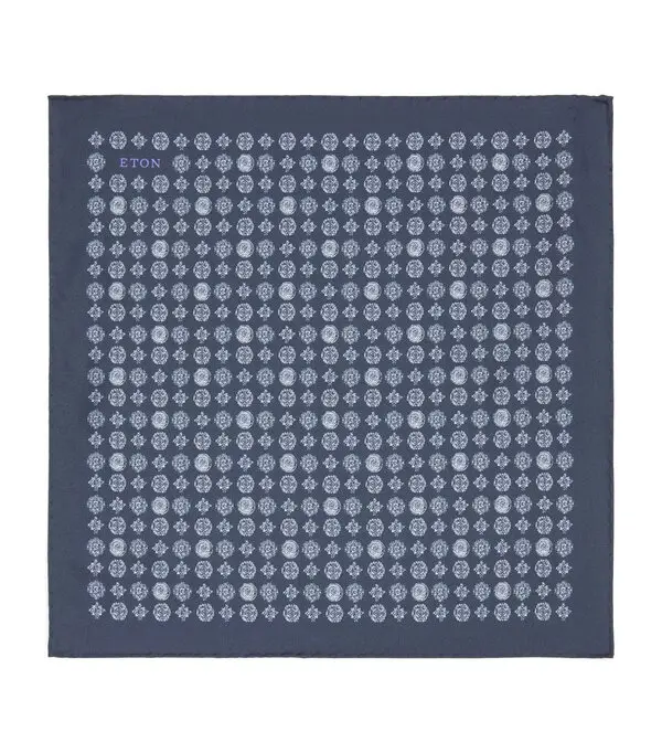Eton Silk Medallion Pocket Square