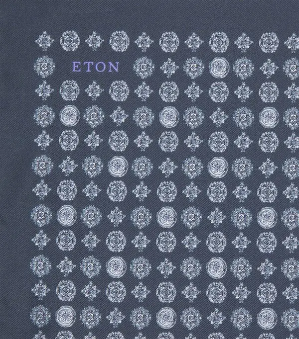 Eton Silk Medallion Pocket Square