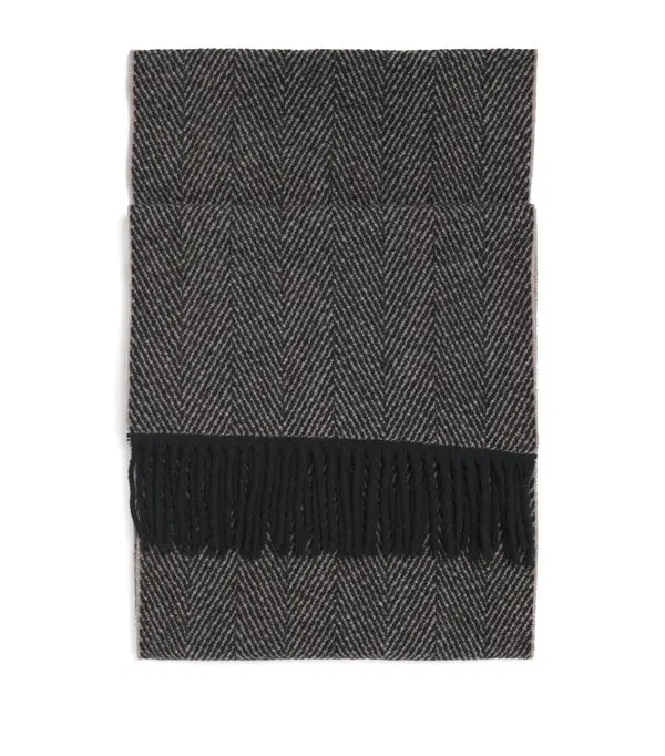 Eton Wool-cashmere Herringbone Scarf