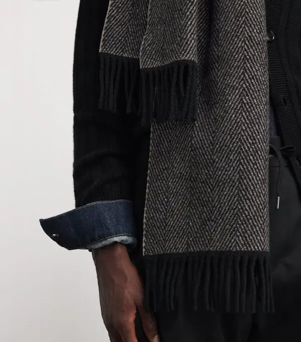 Eton Wool-cashmere Herringbone Scarf