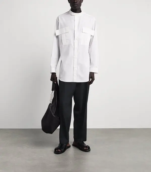 Yohji Yamamoto Wool Pleated Slim Trousers