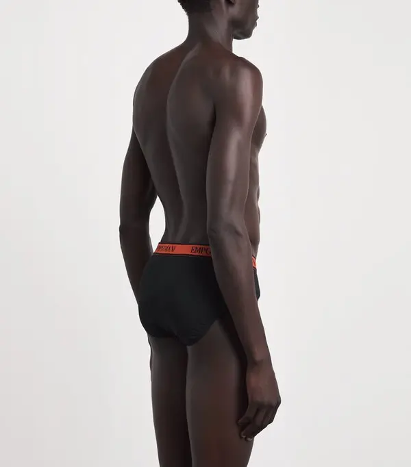 Emporio Armani Stretch-cotton Logo Briefs