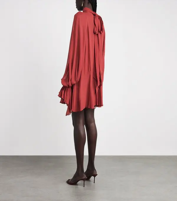 DE LA VALI Georgette Casimiro Mini Dress