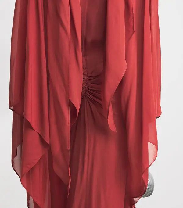 DE LA VALI Florencia Georgette Maxi Dress