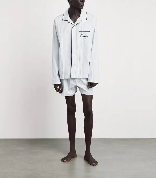 Calvin Klein Cotton Poplin Stripe Pyjama Top