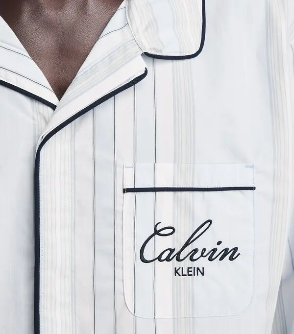 Calvin Klein Cotton Poplin Stripe Pyjama Top