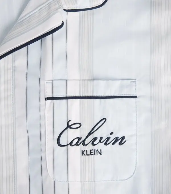 Calvin Klein Cotton Poplin Stripe Pyjama Top