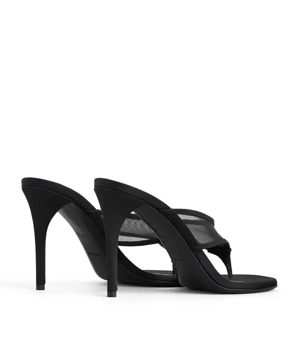 Alaïa Mesh Thong Mules 90 - Black