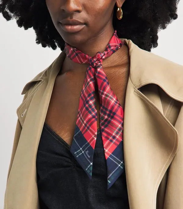 Harrods Silk Tartan Scarf