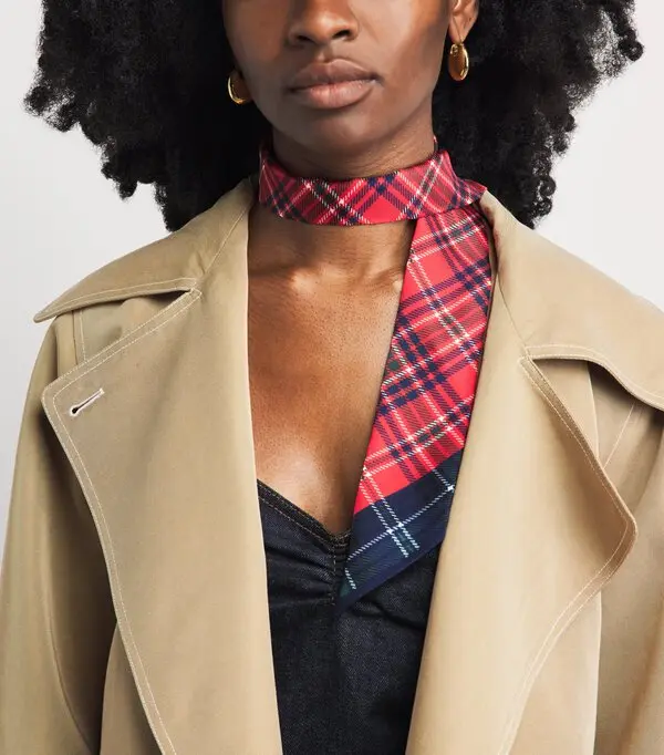 Harrods Silk Tartan Scarf