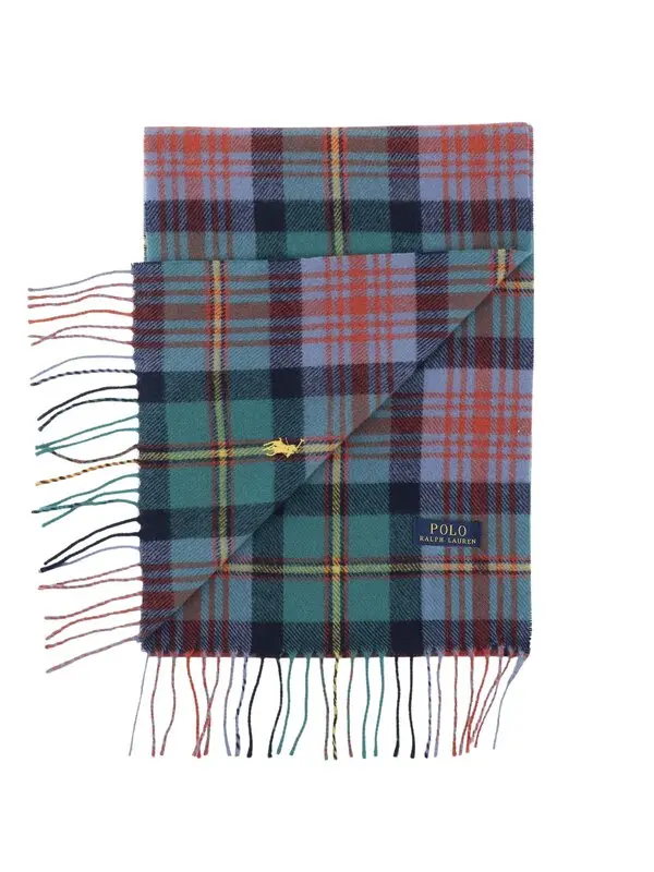 Polo Ralph Lauren Checked Fringe Scarf