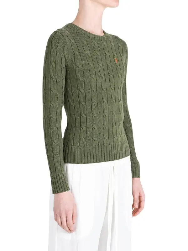 Polo Ralph Lauren Cable-knit Logo-embroidered Sweater